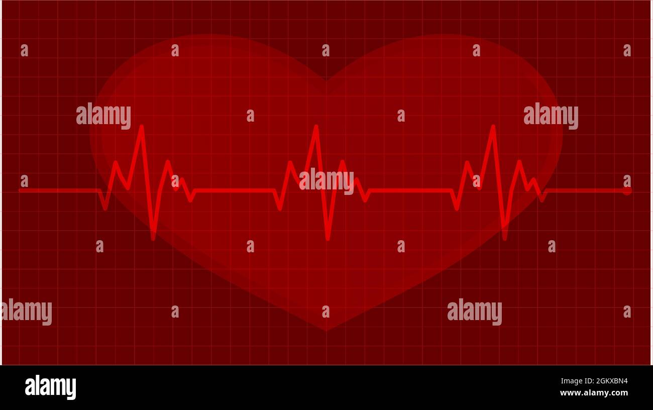 Herzschlag, Puls, Monitor, Grafik, Herzvektor Stock-Vektorgrafik - Alamy