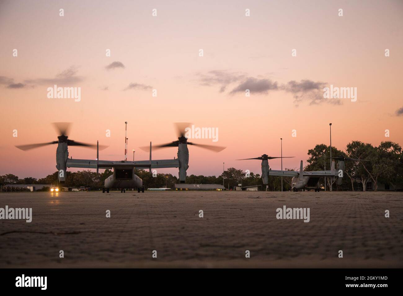Ein MV-22B Osprey mit Marine Medium Tiltrotor Squadron 363 (VMM-363 ...