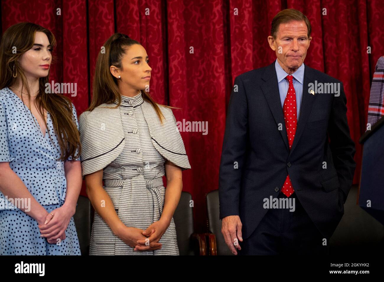 Der ehemalige US-Olympiaturner McKayla Maroney, links, Und die ...