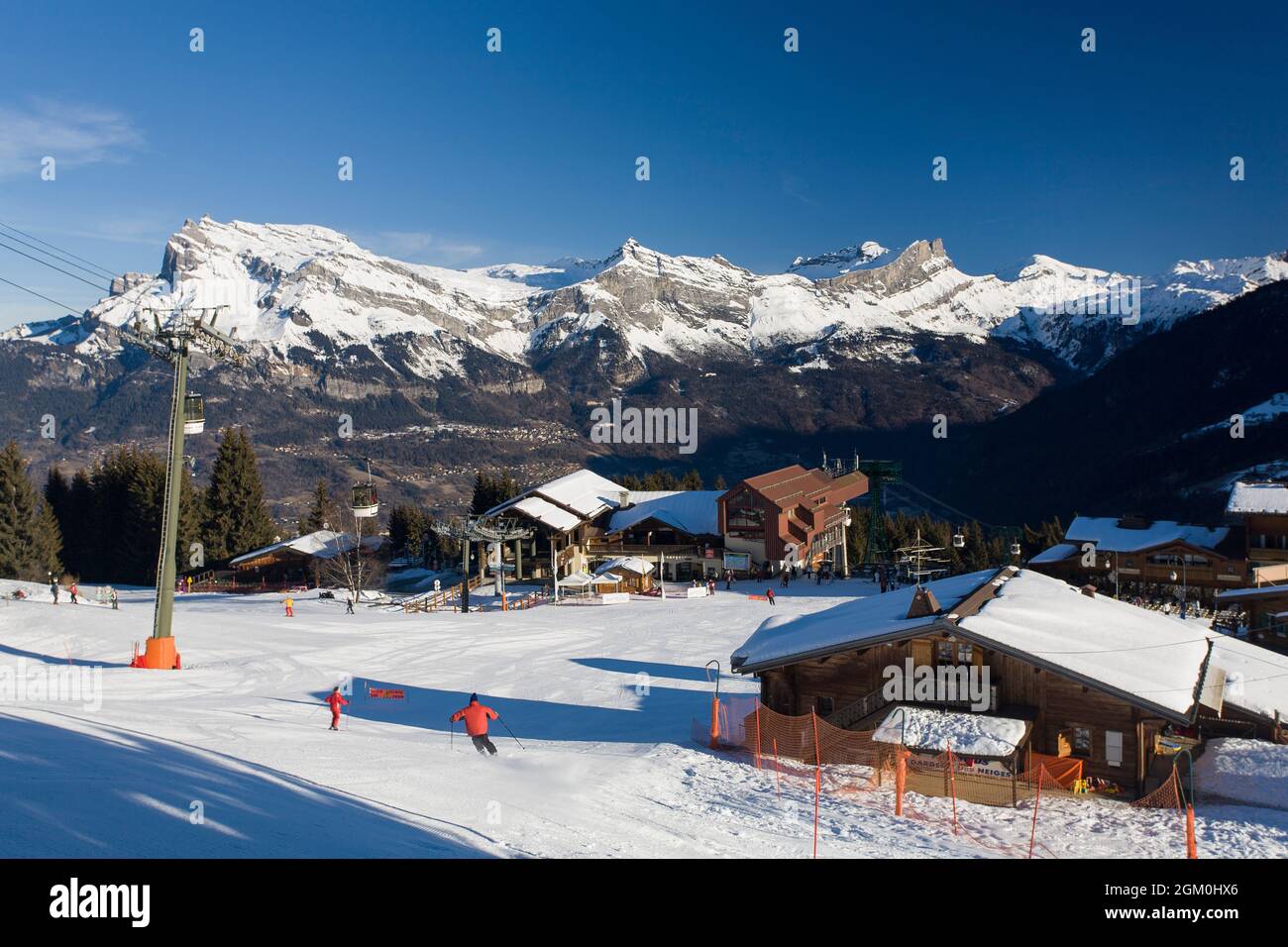 FRANKREICH HAUTE-SAVOIE (74) SKIGEBIET SAINT-GERVAIS-LES-BAINS, DIE ...