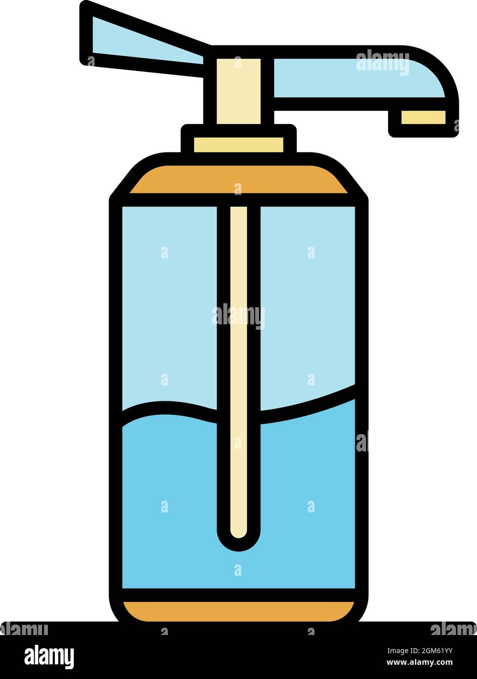 Symbol für Aloe Vera Spender. Umriss Aloe Vera Spender Vektor Symbol ...