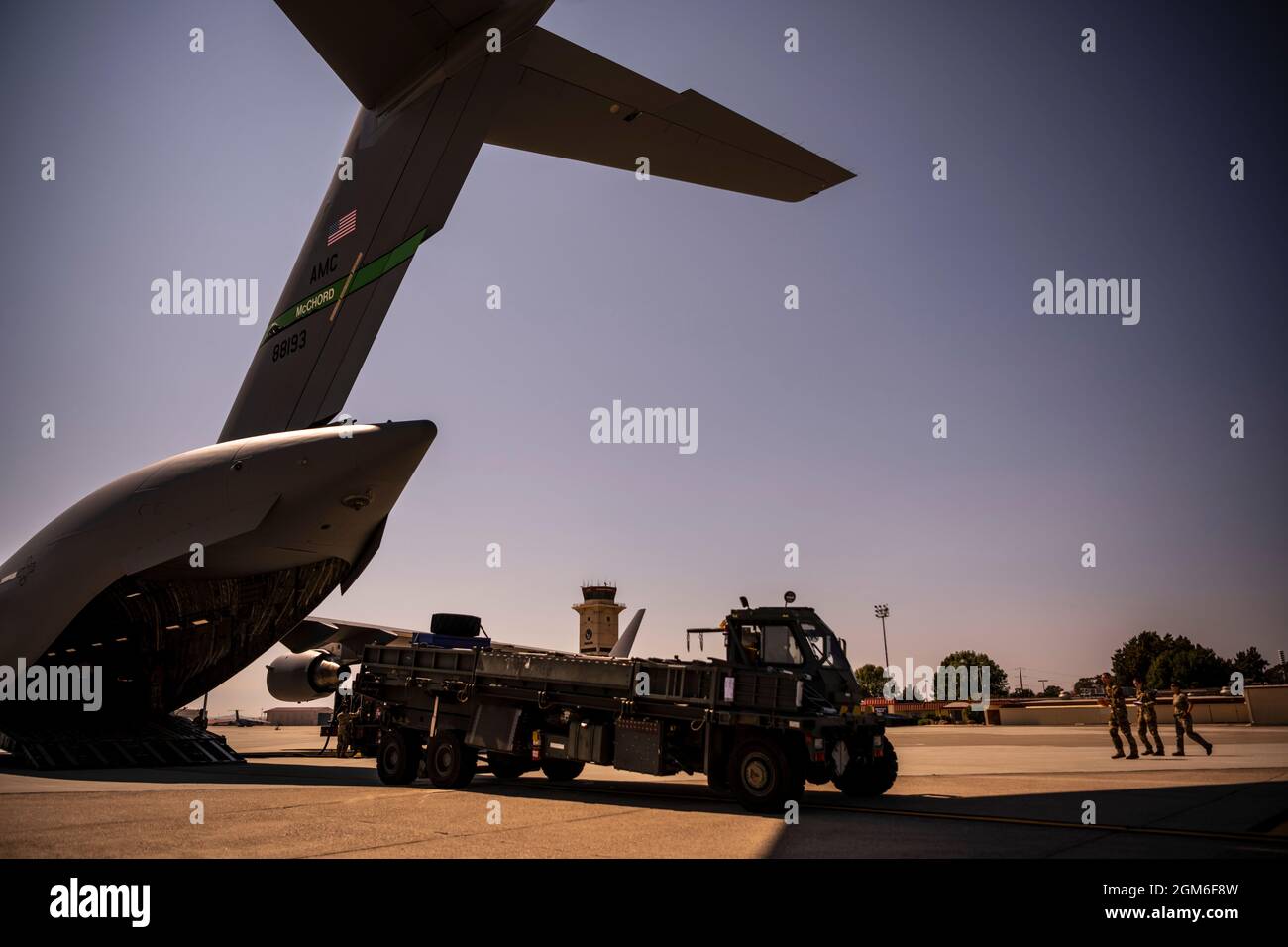 US Air Force Staff Sgt. Mica Arabia, 60th Aerial Port Squadron Ramp ...