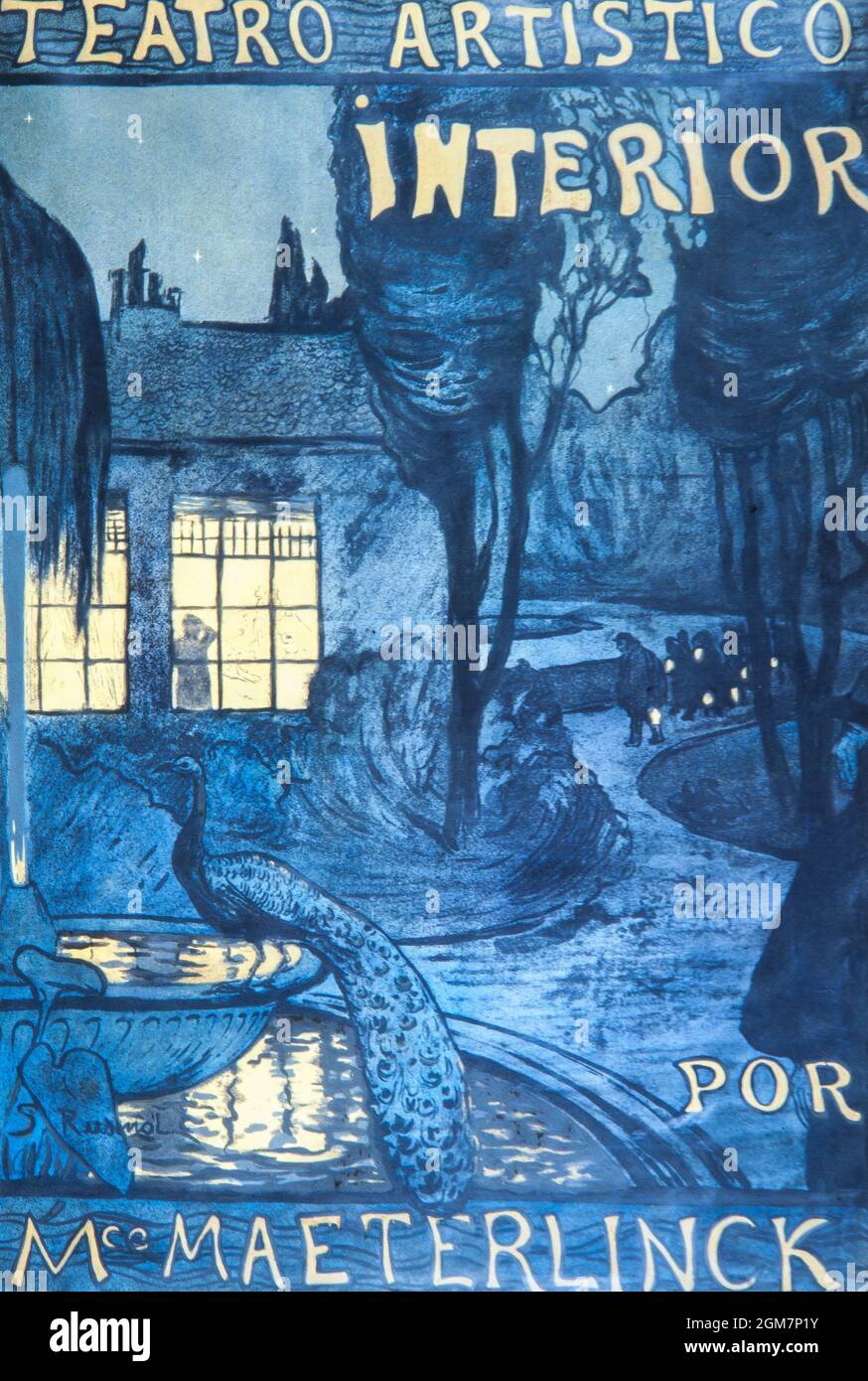 CARTEL MODERNISTA DE LA OBRA DE TEATRO SIMBOLISTA DE MAURICE ...