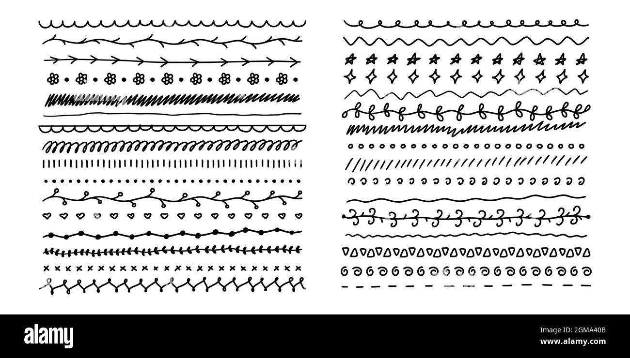 Doodle dividers -Fotos und -Bildmaterial in hoher Auflösung – Alamy