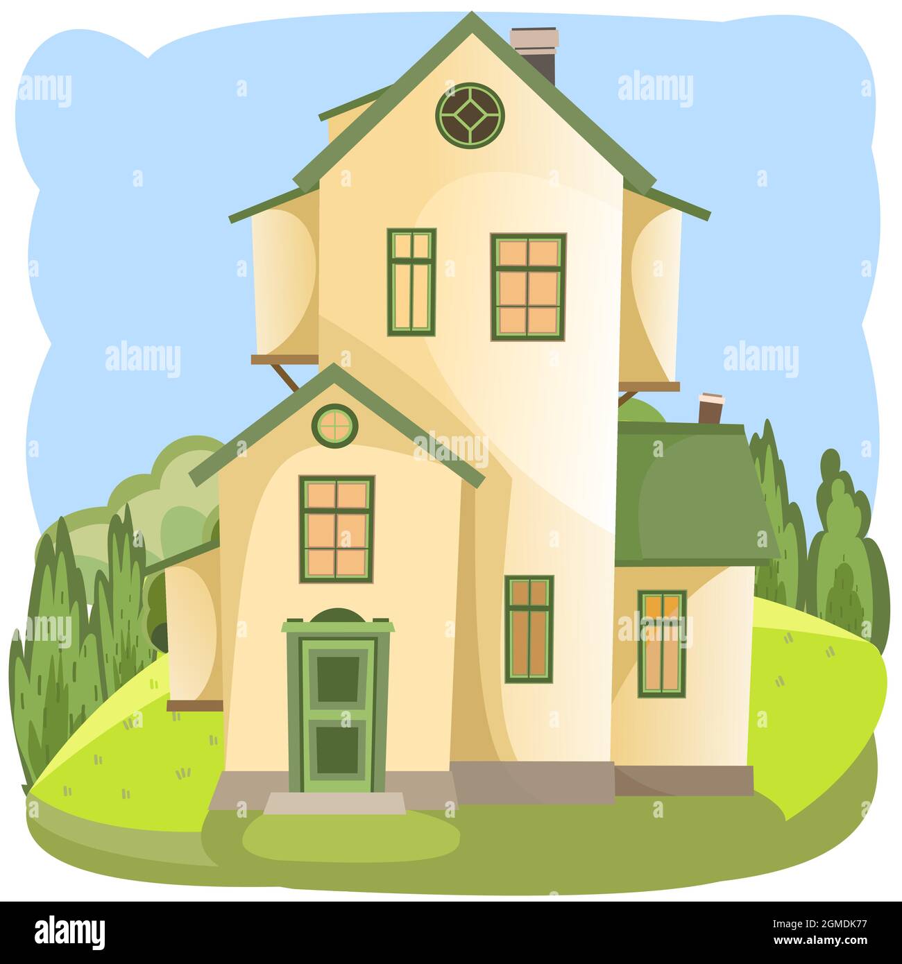 Lustige haus cartoon illustration Stock-Vektorgrafiken kaufen - Seite 2 ...