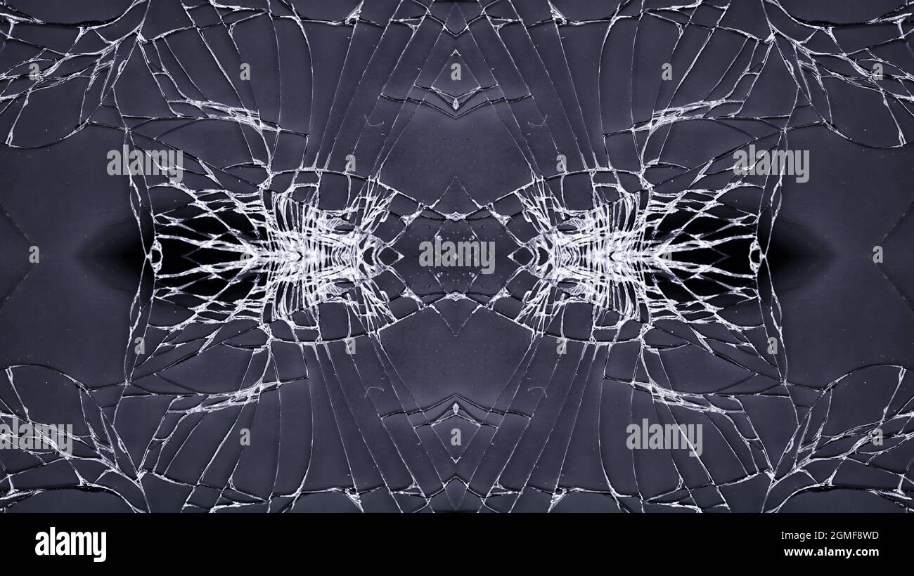 Riss auf dem Glas. Defekter Bildschirm. Kaputtes Telefon. Gebrochener ...