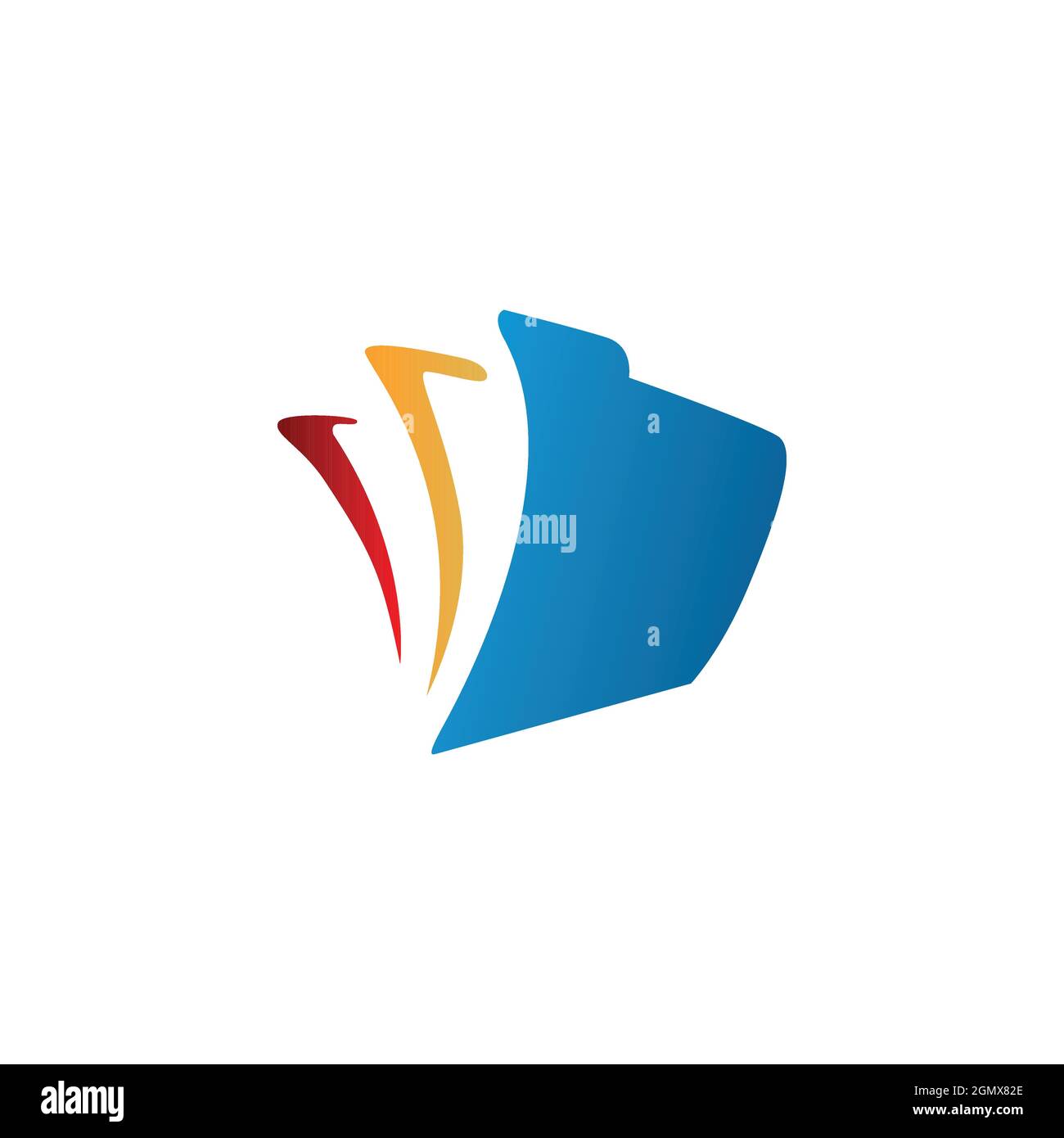 Stilvolles Ordner Logo Symbol flach Konzept Vektor Grafik-Design Stock ...