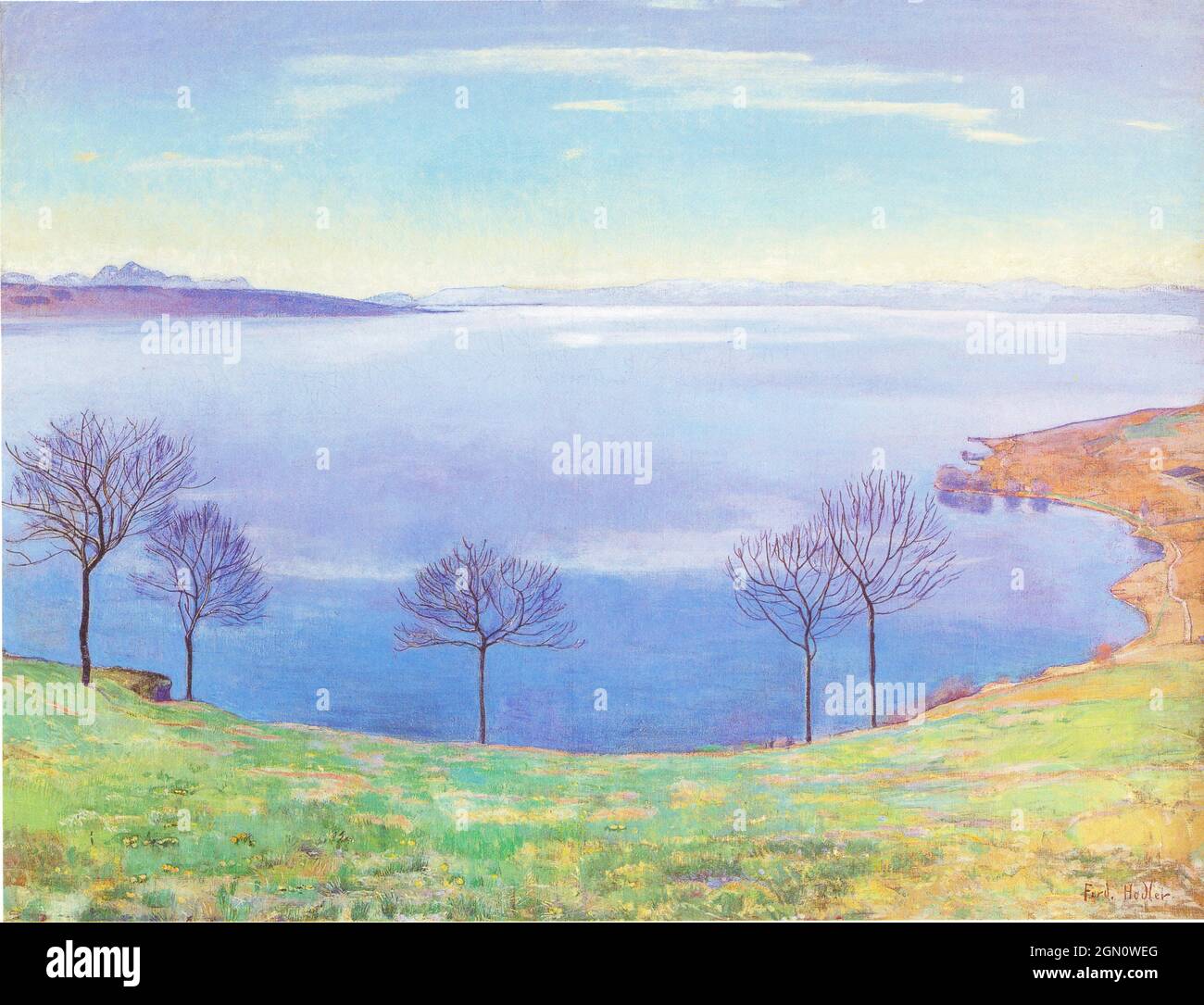 Ferdinand Hodler Kunstwerk - Genfersee von Chexbres Stockfotografie - Alamy