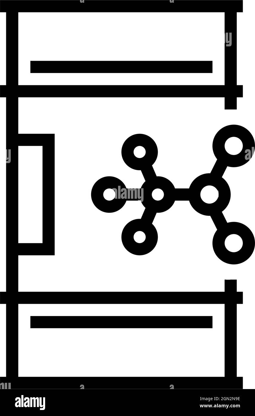 Abbildung des Symbols für Nitromethan-Barrel-Linien Stock-Vektorgrafik ...