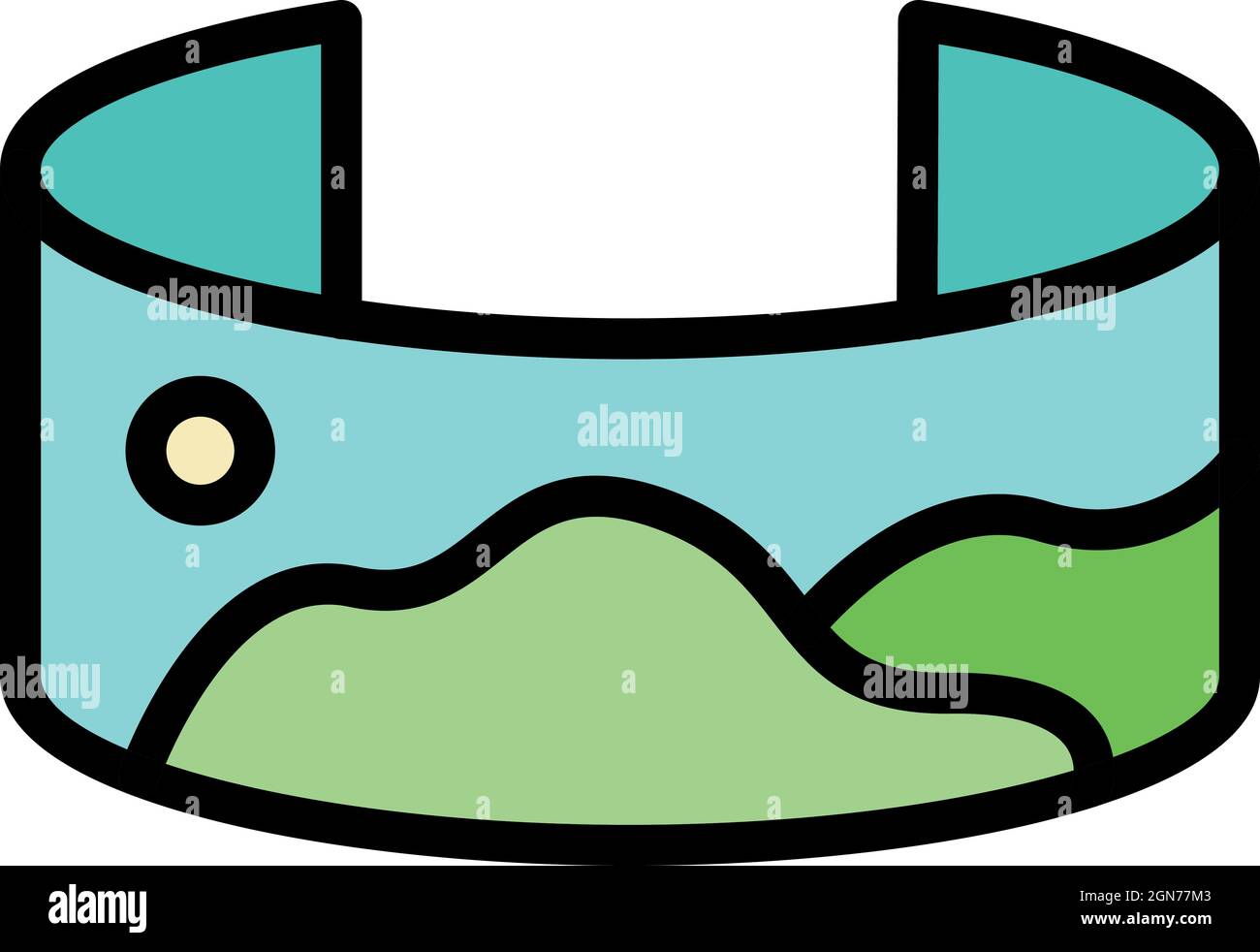 Panorama-Symbol für Augmented Reality. Kontur Augmented Reality ... Panorama-Symbol für Augmented Reality. Kontur Augmented Reality ...