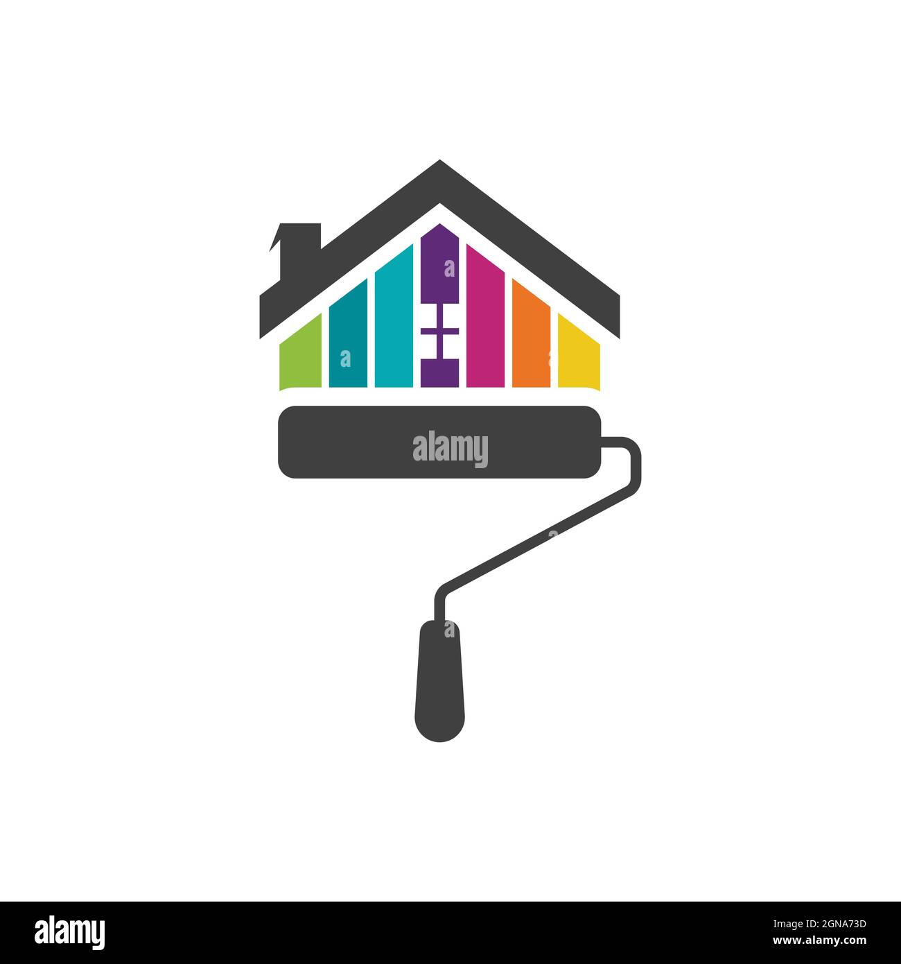 Farbe Logo Vorlage Vektor icon Abbildung design Stockfotografie - Alamy