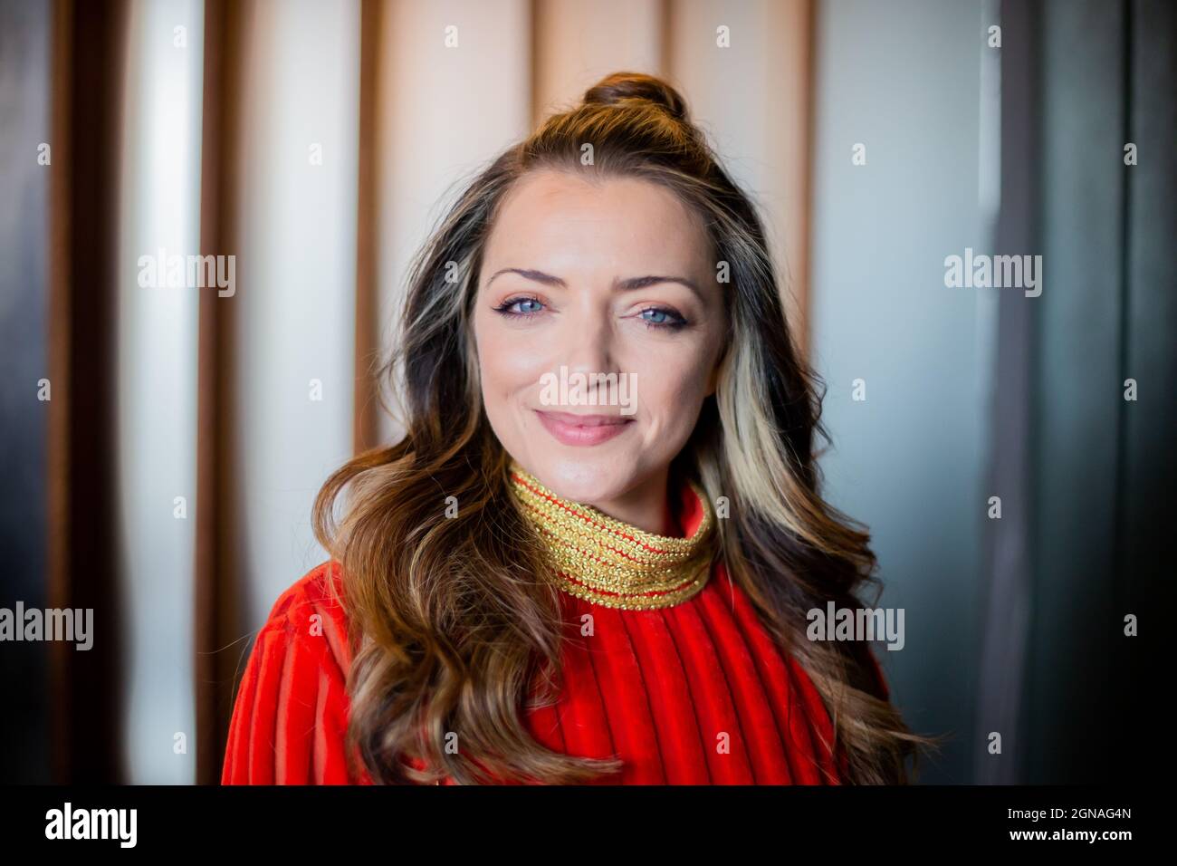 Berlin, Deutschland. September 2021. Anne Menden, Schauspielerin, nimmt ...
