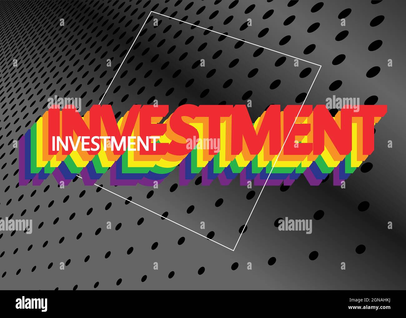 Investition, Vector-Logo. Zitate und Sätze für Karten, Banner, Poster ...