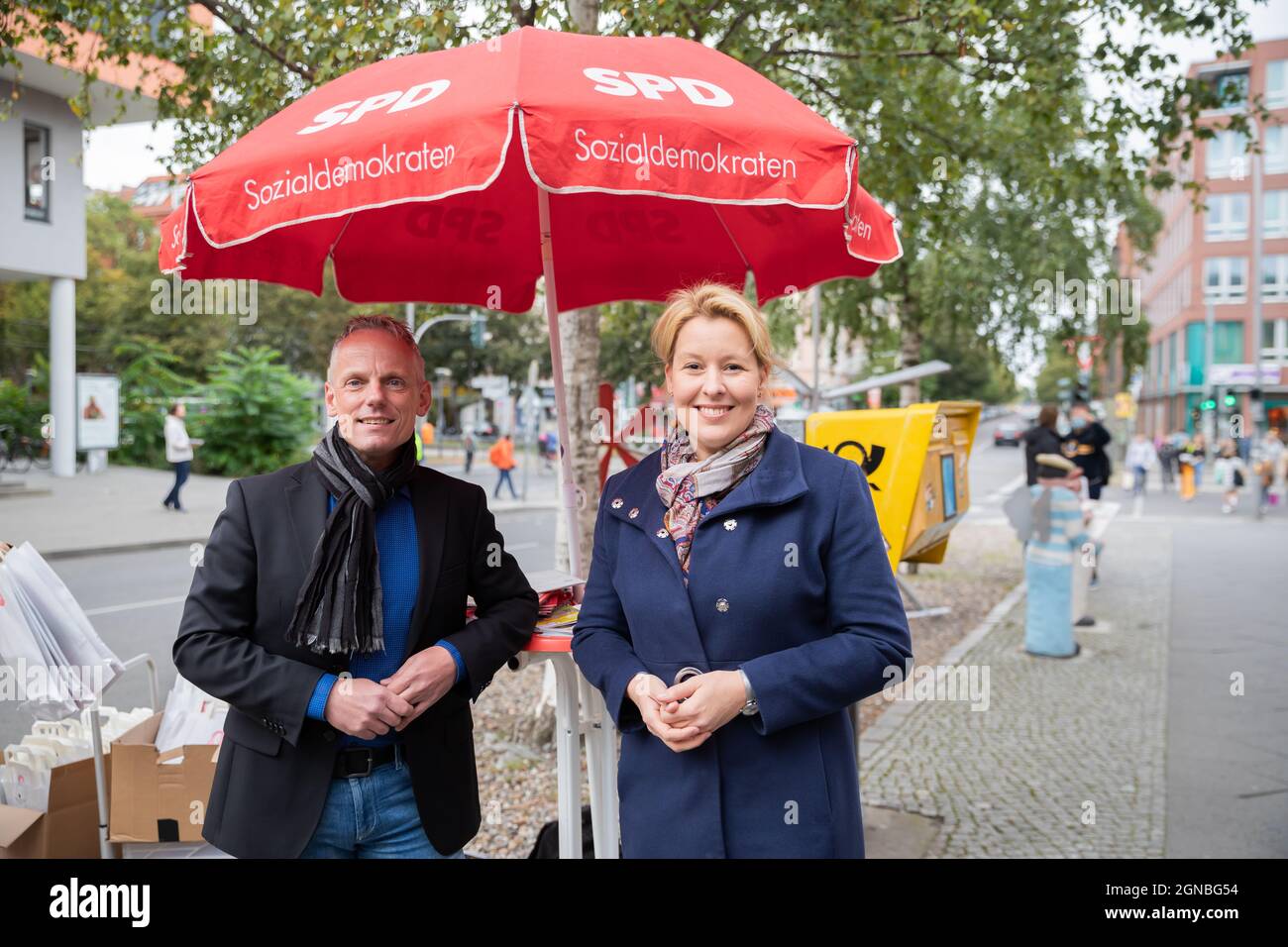 Berlin, Deutschland. September 2021. Franziska Giffey (SPD), Spitzenkandidatin der SPD für die ...