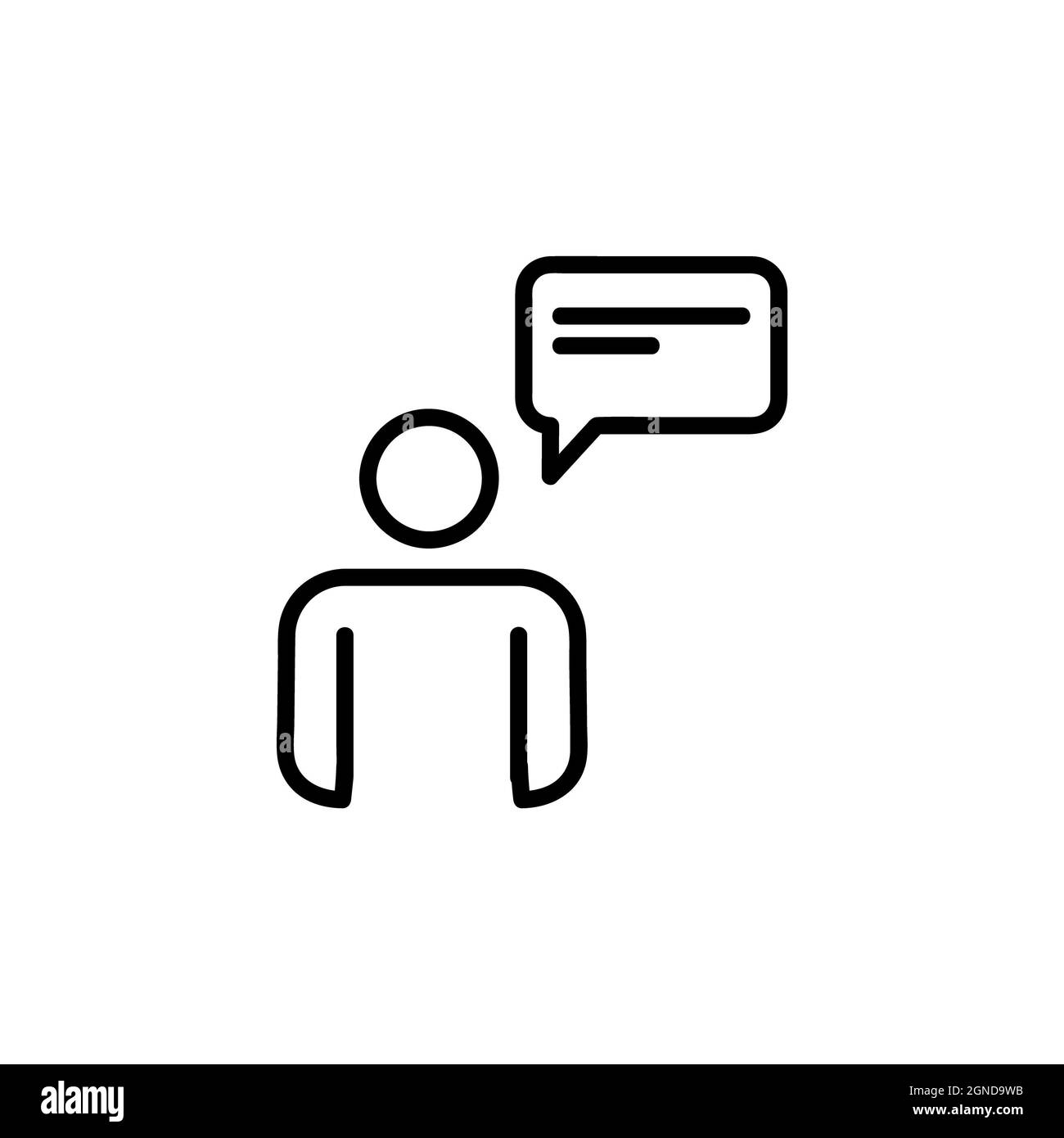 Sprechendes symbol Schwarzweiß-Stockfotos und -bilder - Alamy