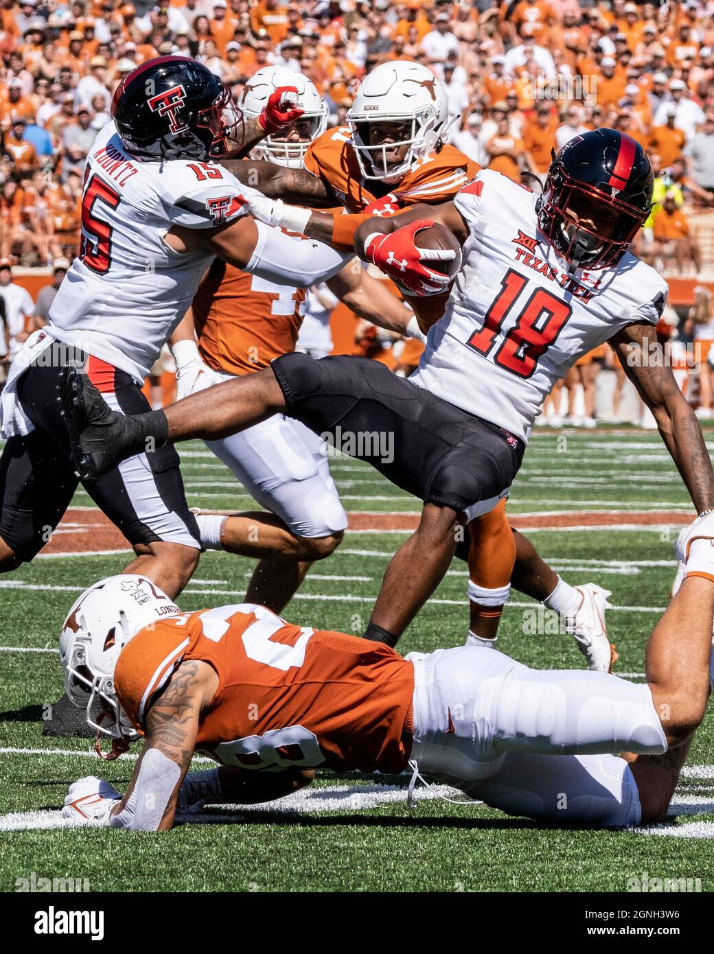 September 25. Myles Price #18 der Texas Tech Red Raiders in Aktion im ...