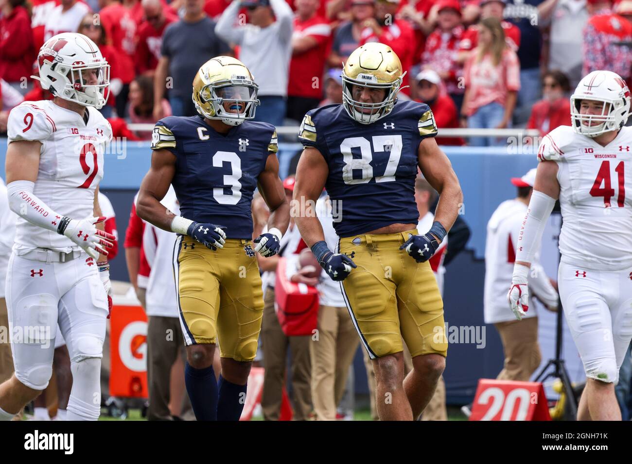 25. September 2021: Notre Dame Fighting Irish Tight End Michael Mayer ...