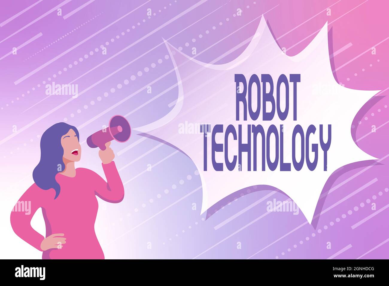 Schreiben Text anzeigen Robot Technology, Business Showcase entwickeln ...