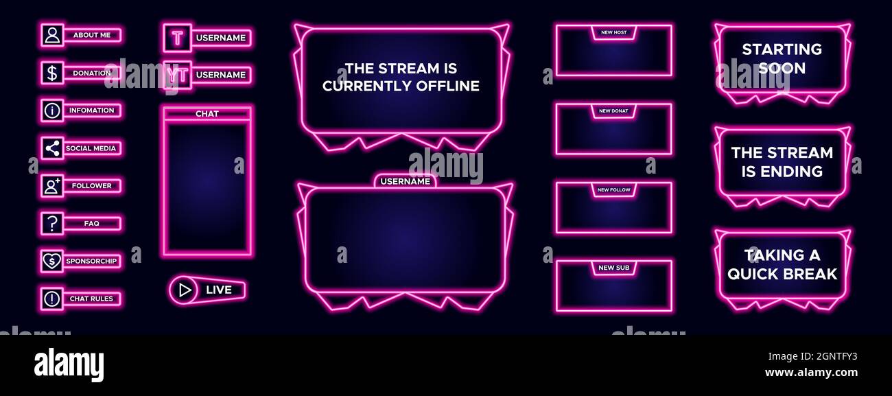 Live stream overlay -Fotos und -Bildmaterial in hoher Auflösung – Alamy