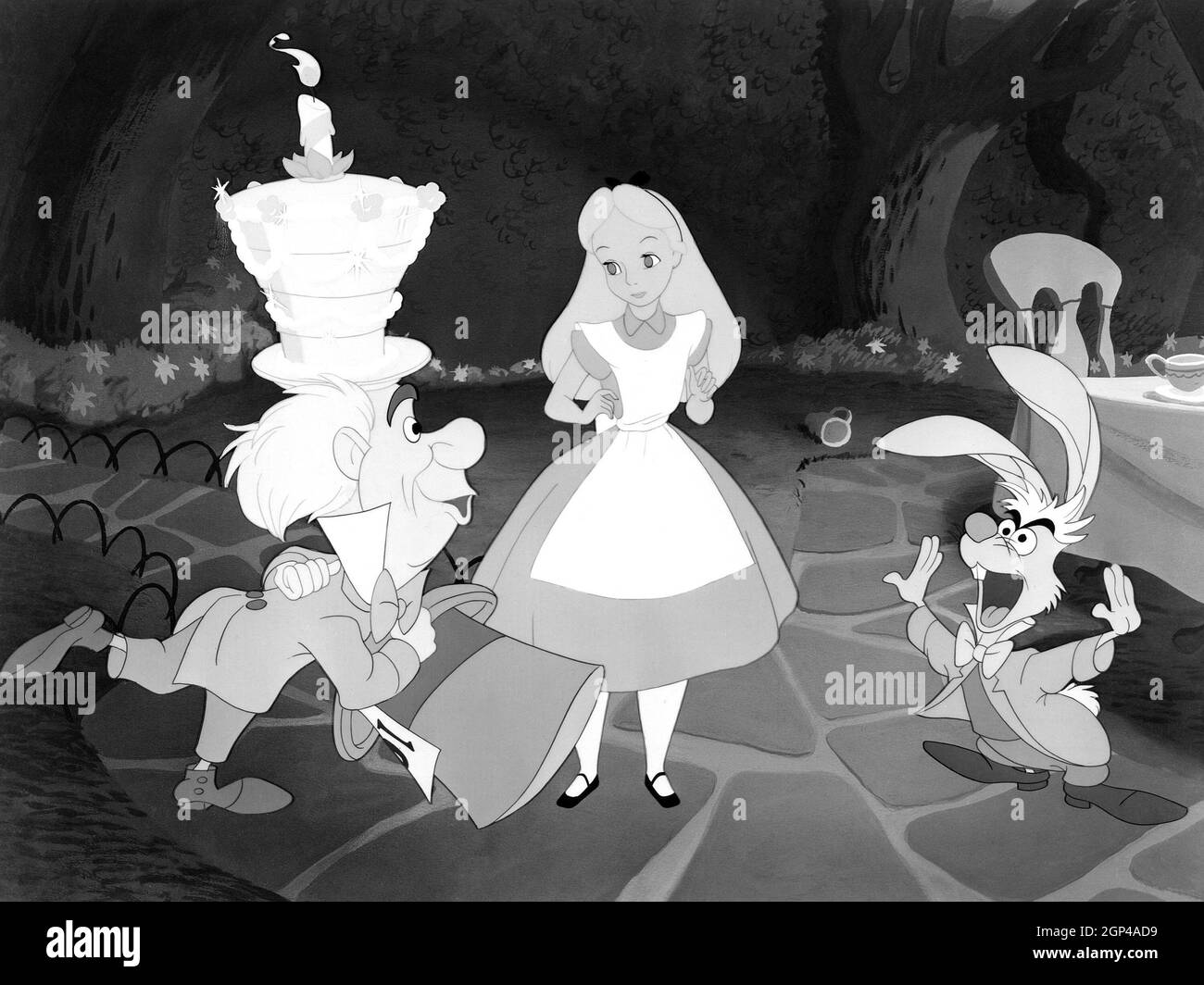 Hutmacher alice im wunderland Schwarzweiß-Stockfotos und -bilder - Alamy