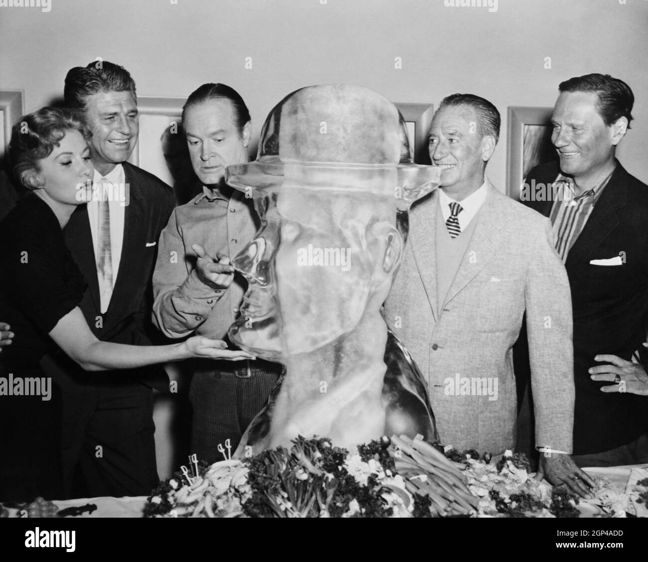 ALIAS JESSE JAMES, von links: Rhonda Fleming, Jim Davis, Bob Hope ...