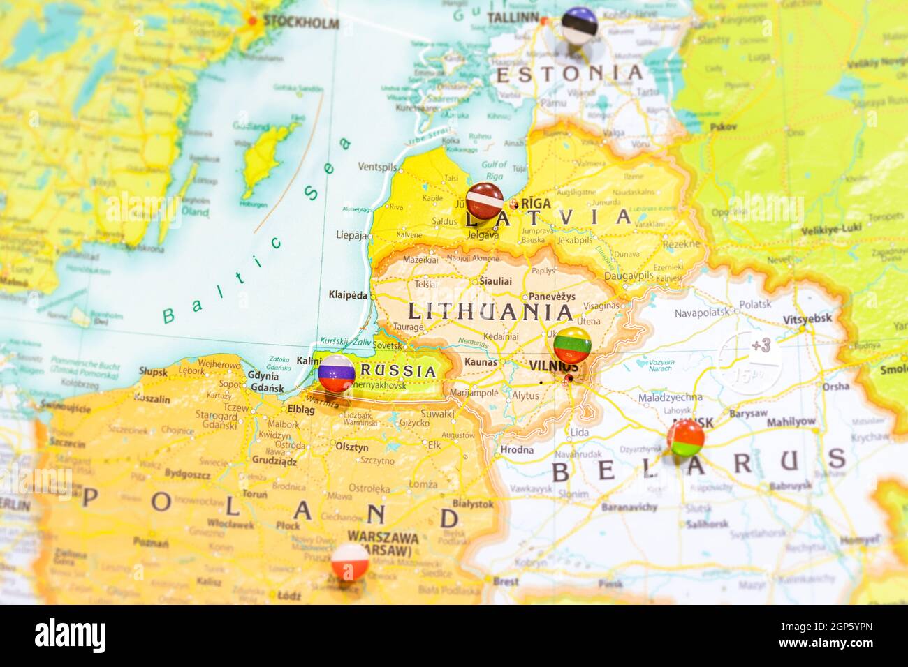 Baltic countries political map baltic -Fotos und -Bildmaterial in hoher Auflösung – Alamy