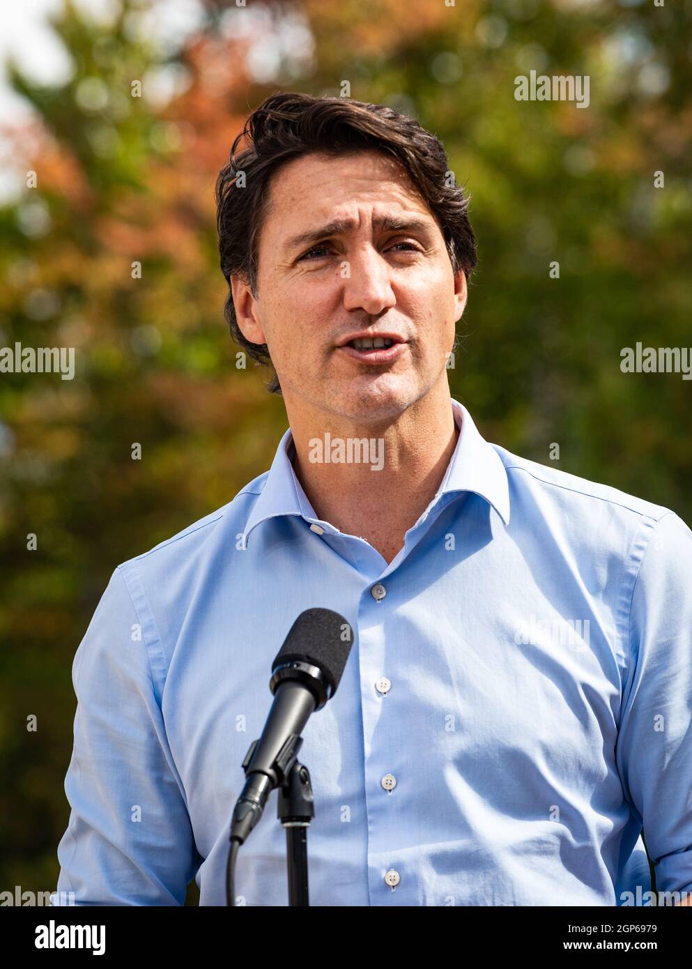 Justin trudeau spricht -Fotos und -Bildmaterial in hoher Auflösung – Alamy