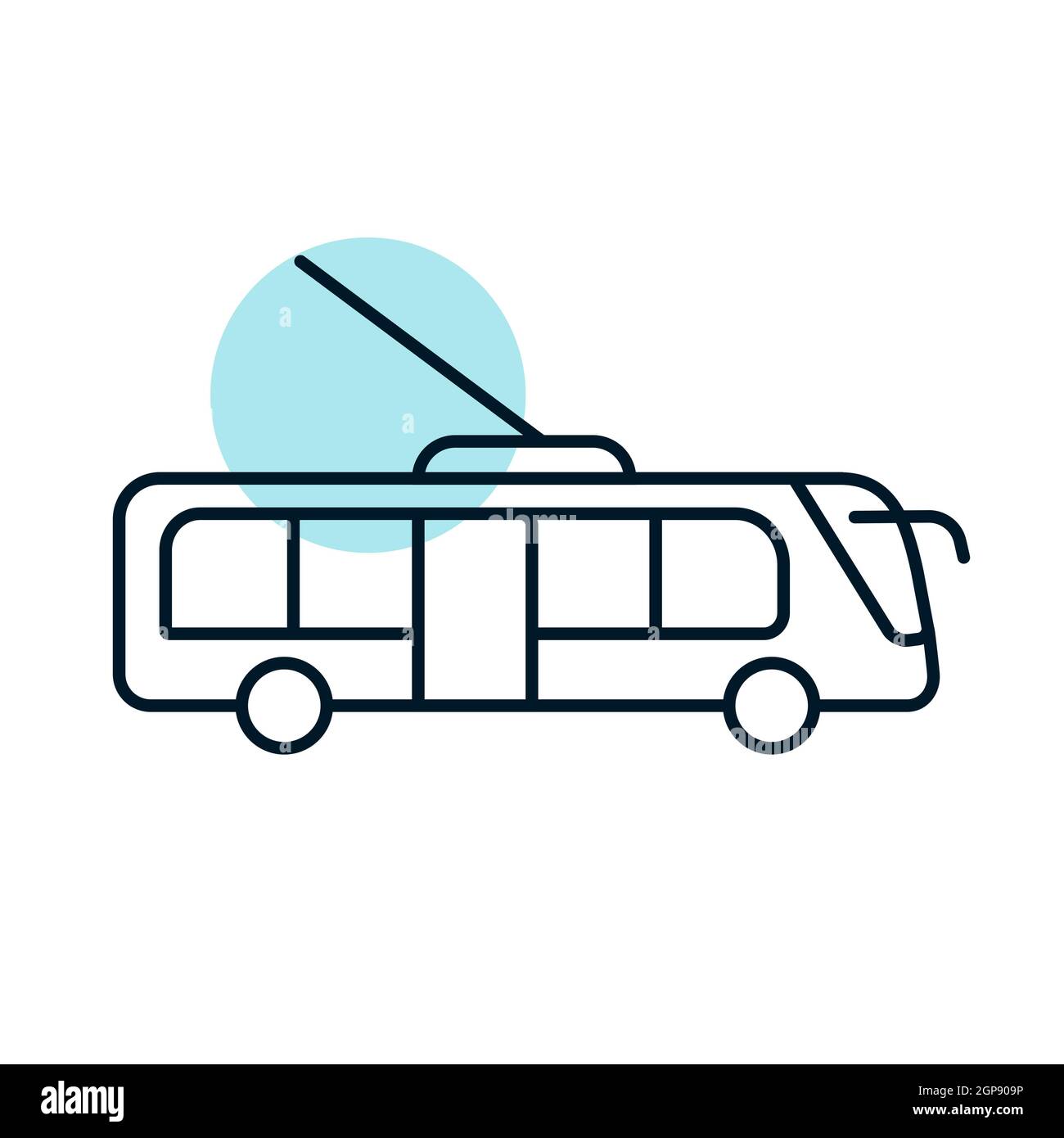 Flaches Vektorsymbol für Trolley oder Trolleybus. Graph Symbol für ... Flaches Vektorsymbol für Trolley oder Trolleybus. Graph Symbol für ...