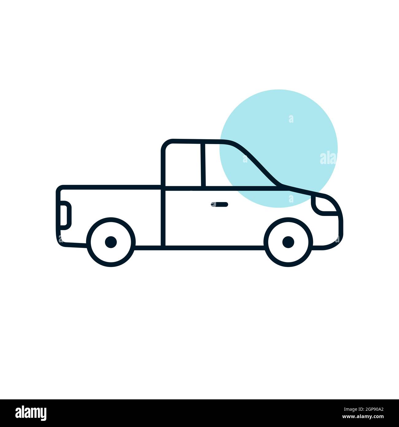 Pick-up Auto flach Vektor-Symbol. Graph Symbol für Reise-und Tourismus ...