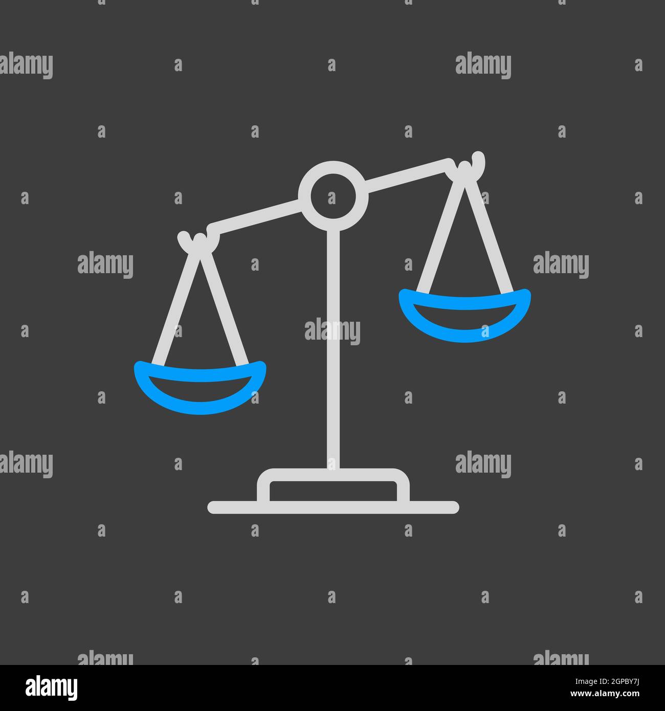 Gesetz Maßstab Vektor-Symbol, Gerechtigkeit Umriss-Symbol. Graph Symbol ...