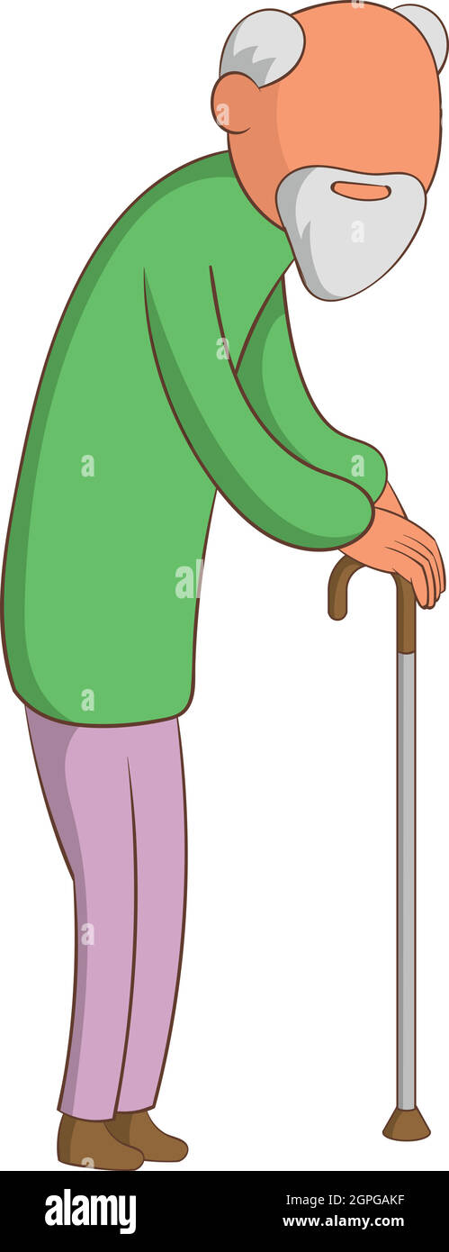 Senior cane cartoon illustration -Fotos und -Bildmaterial in hoher ...