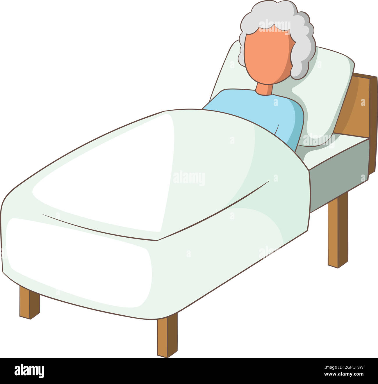 Woman bed cartoon -Fotos und -Bildmaterial in hoher Auflösung – Alamy