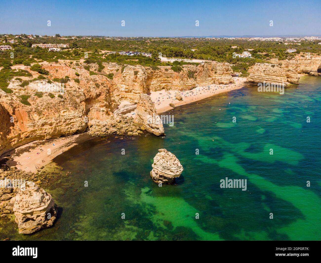 Portugal, Algarve, Albufeira, Strand Praia da Mesquita und Strand Praia ...