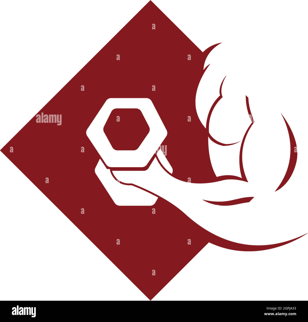 Vorlage zur Illustration des Muscle-Arm-Logos im Vektordesign Stock ...