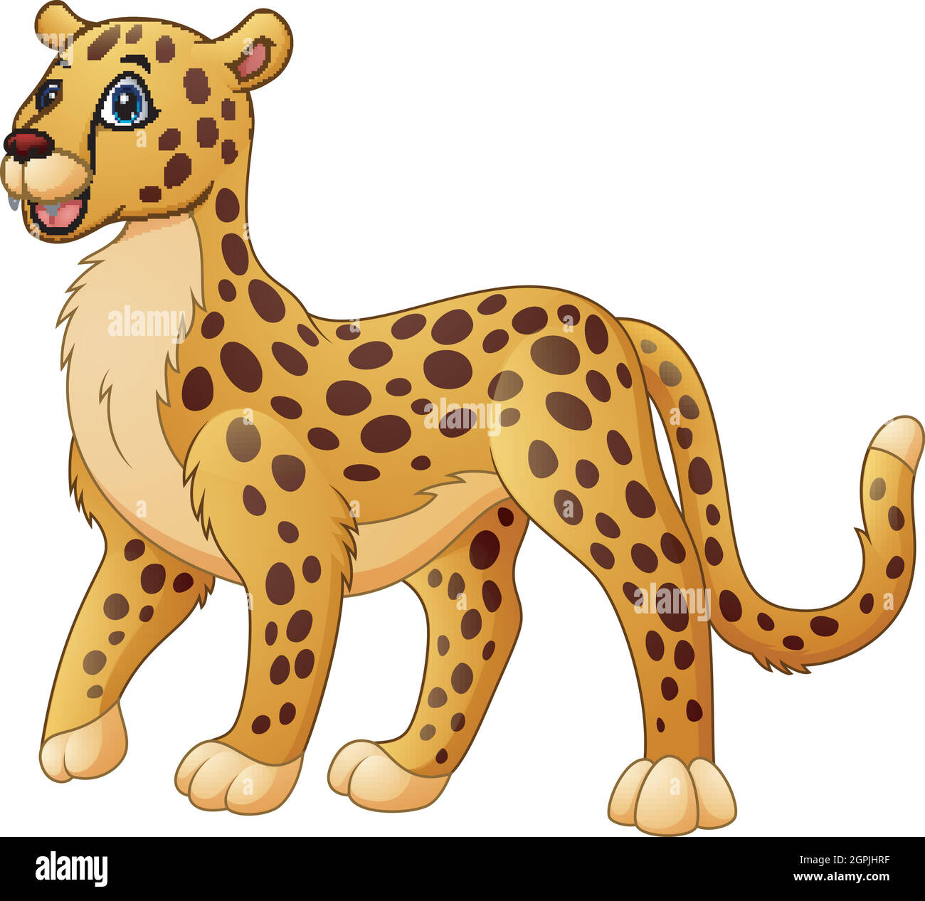 Vektor-Illustration von Cartoon lustige Gepard Stock-Vektorgrafik - Alamy
