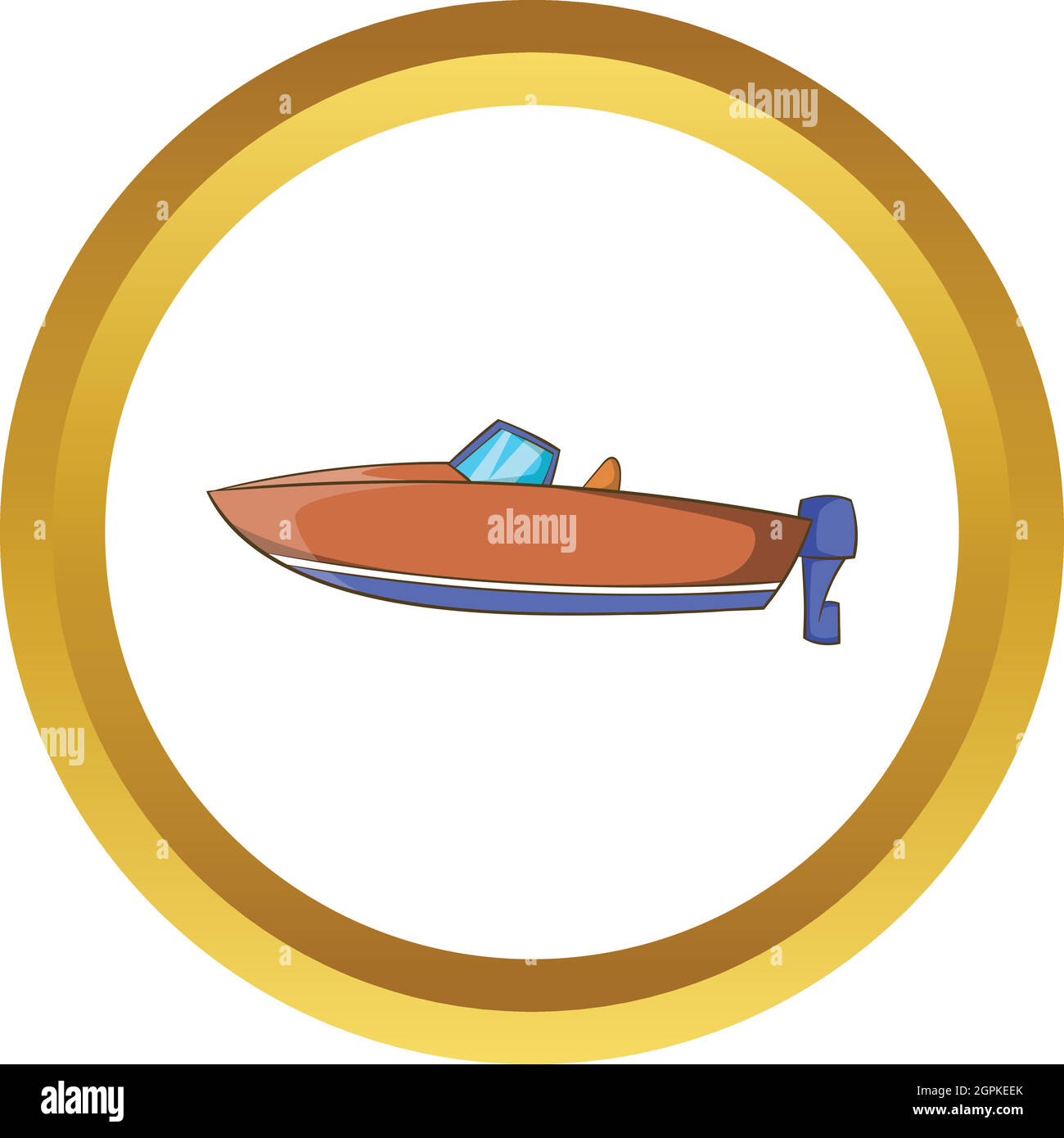 Motorboot Vektor icon Stock-Vektorgrafik - Alamy