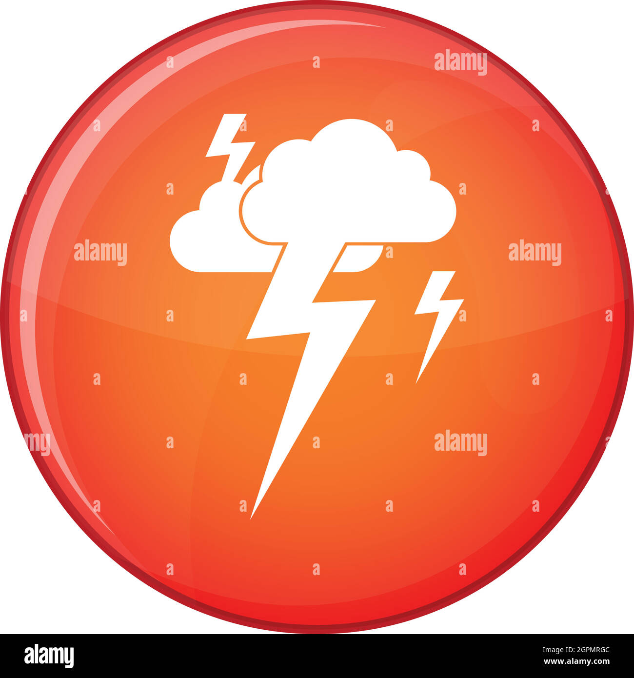 Cloud lightning icon flat style -Fotos und -Bildmaterial in hoher ...
