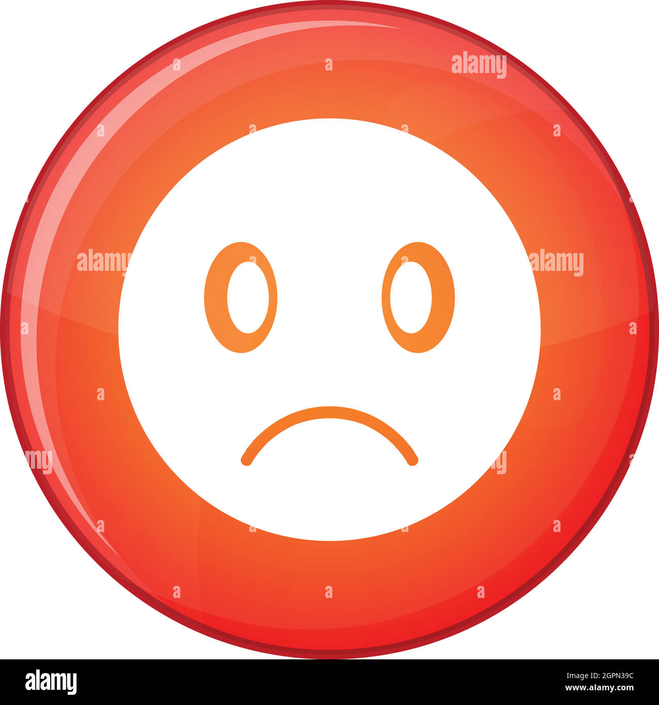 Sad emoticon isolated illustration -Fotos und -Bildmaterial in hoher ...