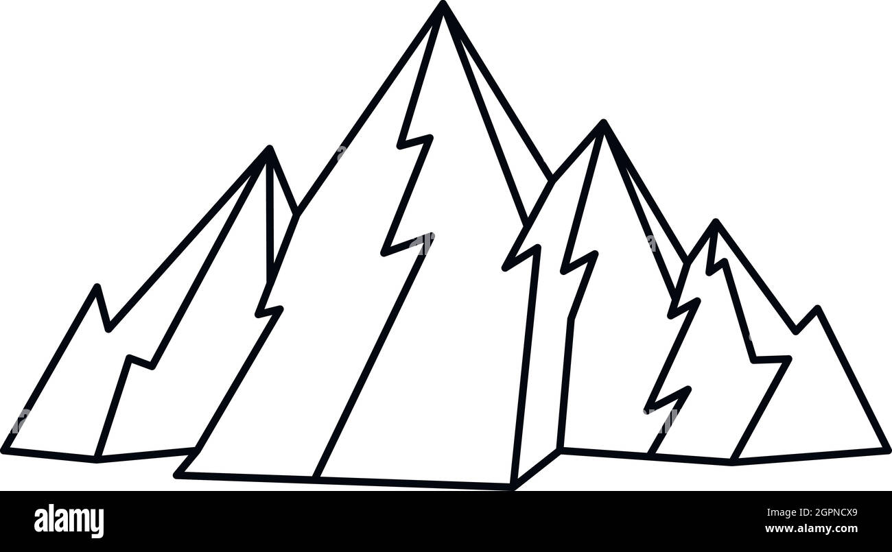 Berglandschaft umriss Stock-Vektorgrafiken kaufen - Alamy