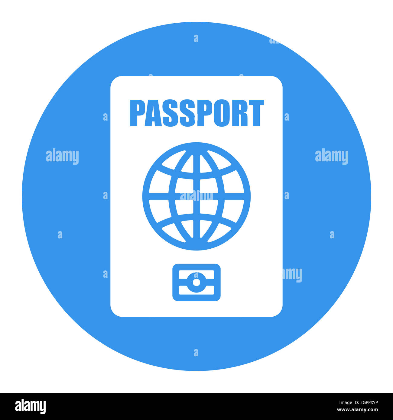 Pass-Vektor flach isoliert weiße Glyphe-Symbol, Identifikationssymbol ...