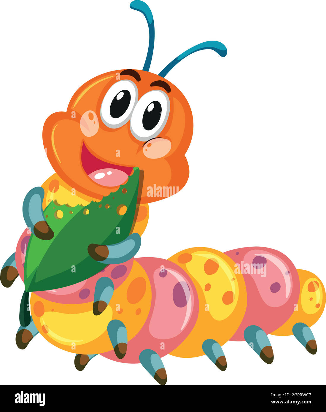 Bunte Raupe Clipart Flower