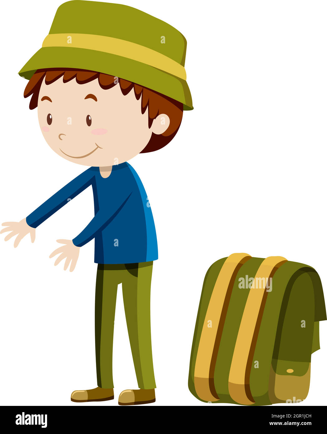 Mann mit rucksack cartoon -Fotos und -Bildmaterial in hoher Auflösung ...