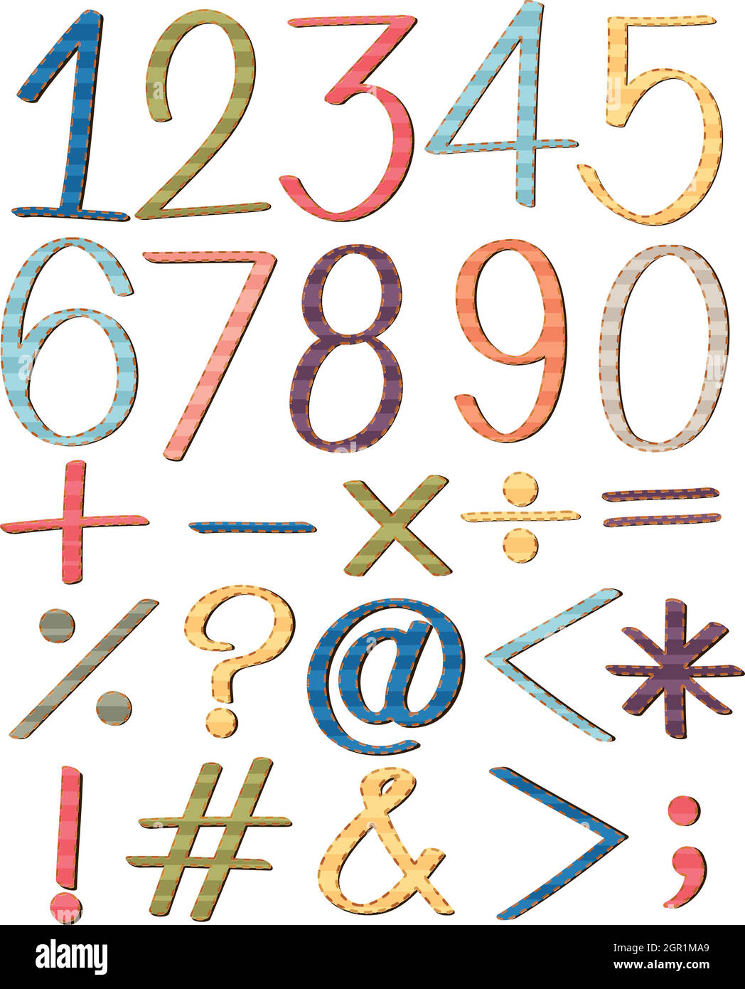 Zahlen zahlen Ausgeschnittene Stockfotos und -bilder - Alamy