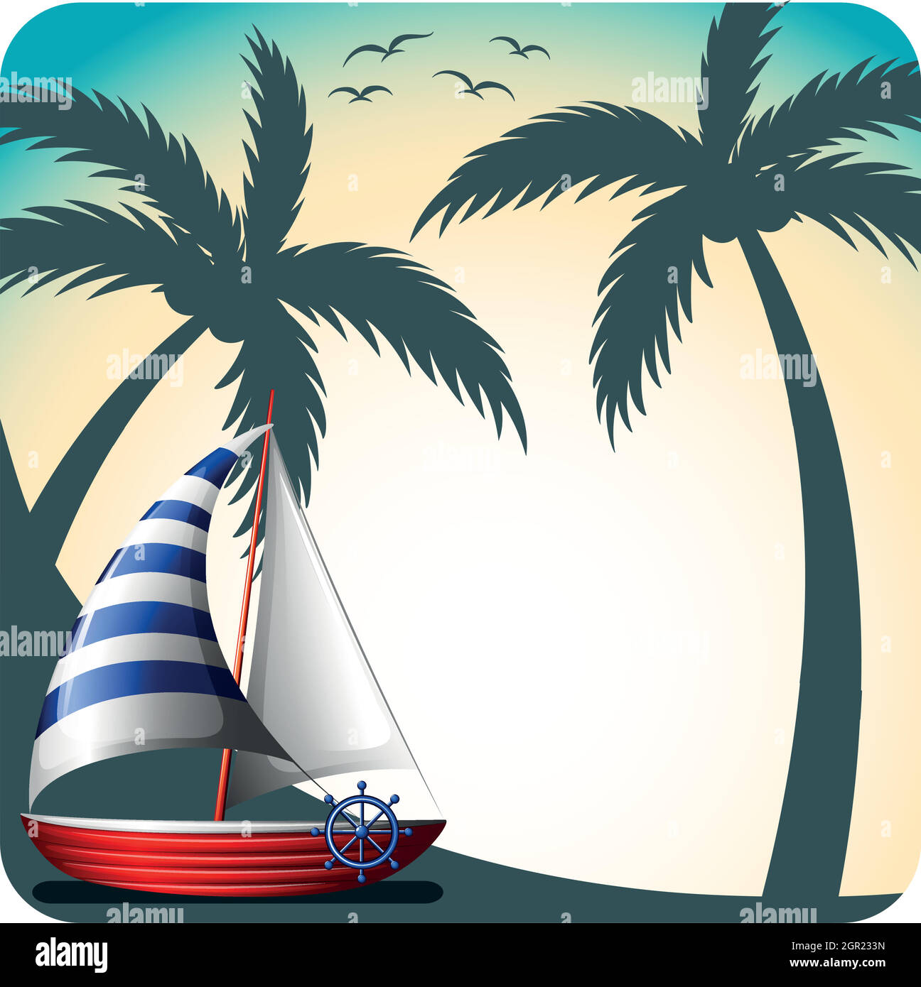 Segelboot zeichnung Stock-Vektorgrafiken kaufen - Alamy