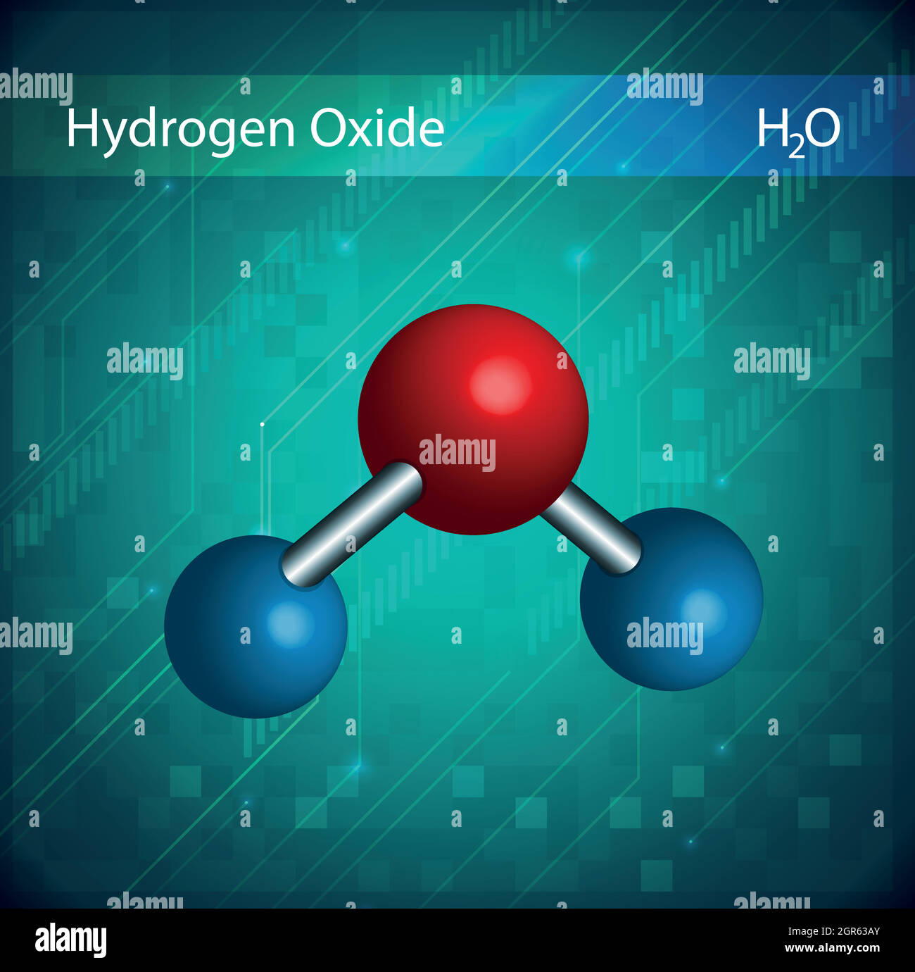 Chemical structure water molecule h2o Stock-Vektorgrafiken kaufen - Alamy