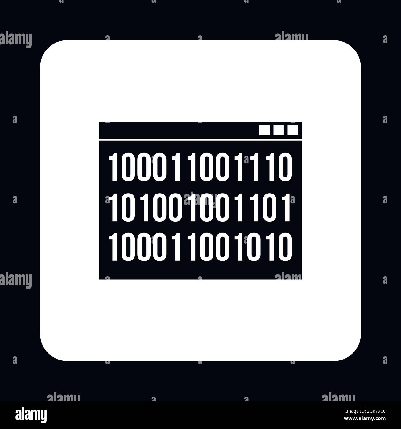 Binary code on screen icon -Fotos und -Bildmaterial in hoher Auflösung ...