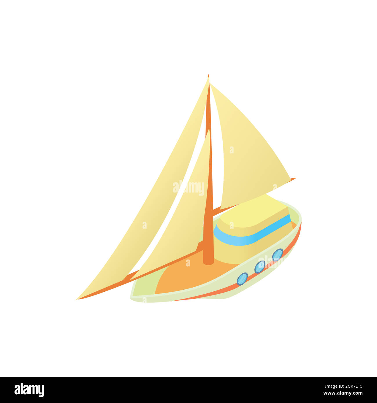 Cartoon segelboot vektor -Fotos und -Bildmaterial in hoher Auflösung ...