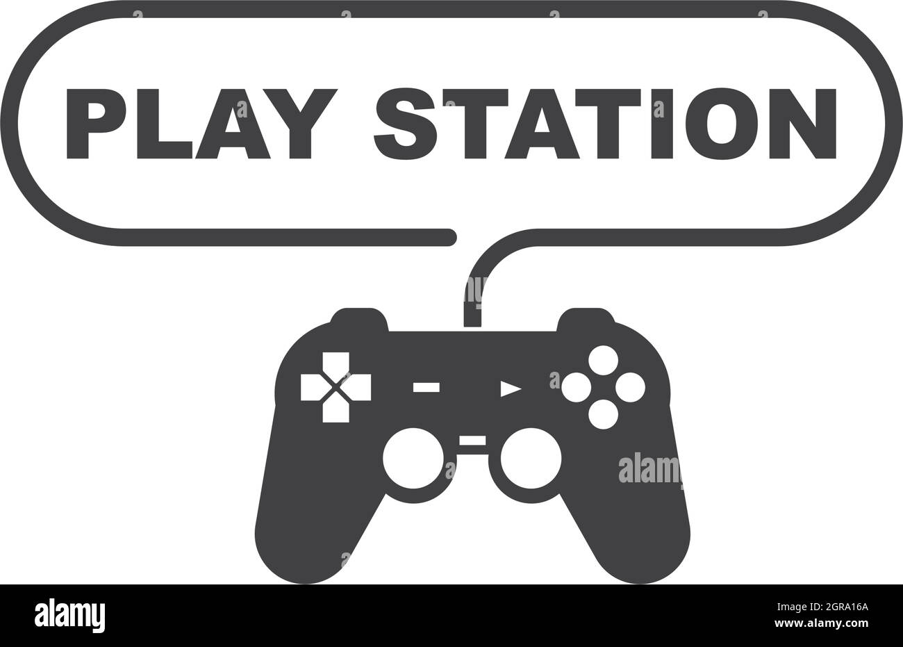Joystick playstation Logo Symbol Vektor-Illustration Stock-Vektorgrafik ...