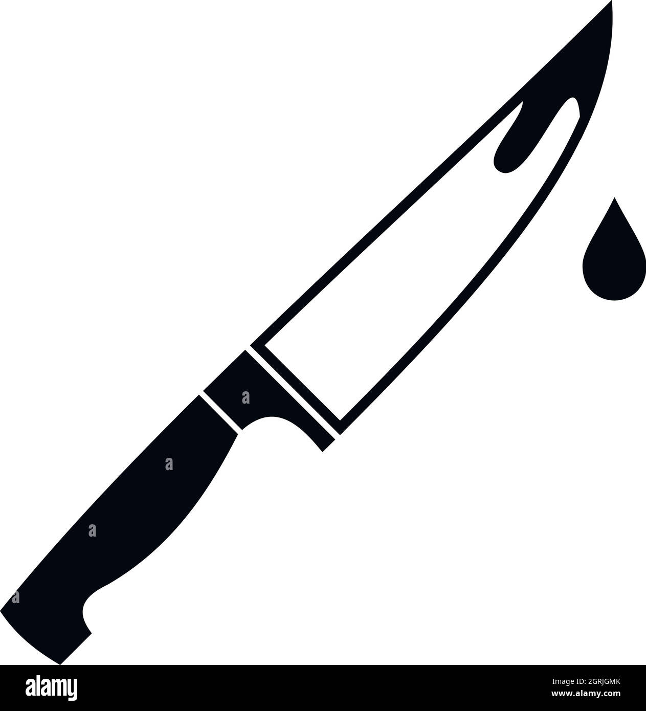 Stahl Messer-Symbol im einfachen Stil Stock-Vektorgrafik - Alamy