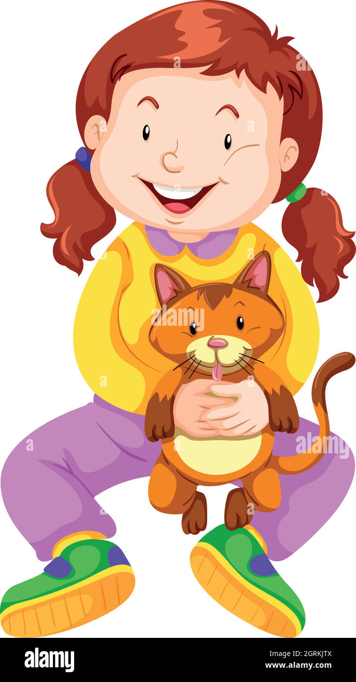 Kleines mädchen mit katze -Fotos und -Bildmaterial in hoher Auflösung ...